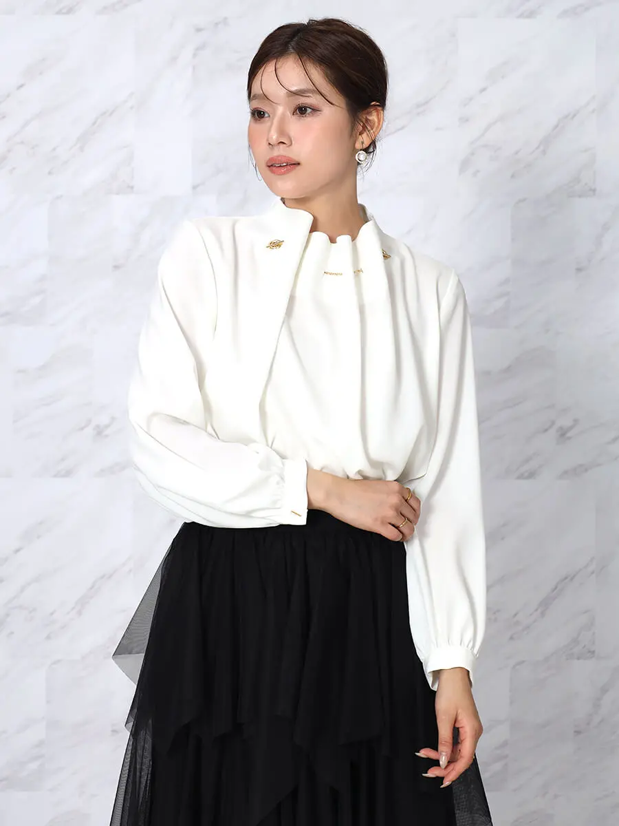 マンテルネックギャザーブラウス - FENNEL - FENNEL｜YAMADAYA STORE