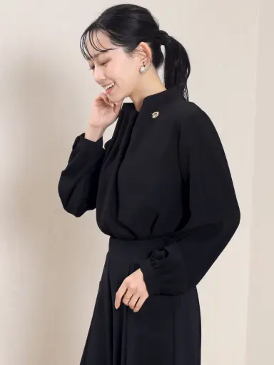 マンテルネックギャザーブラウス - FENNEL - FENNEL｜YAMADAYA STORE