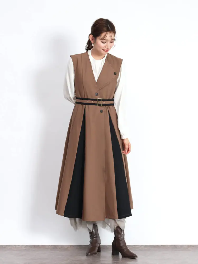 配色ジレワンピ - FENNEL - FENNEL｜YAMADAYA STORE